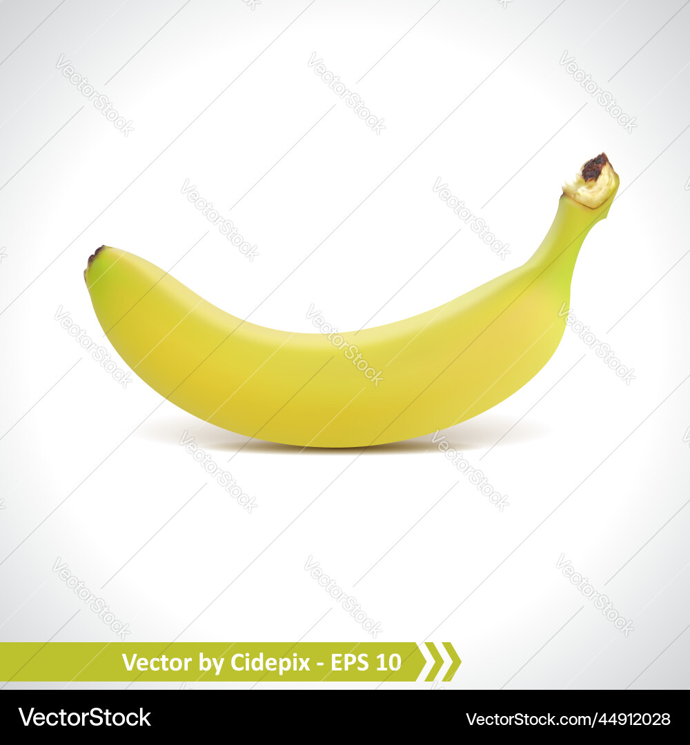 Realistic of a banana Royalty Free Vector Image