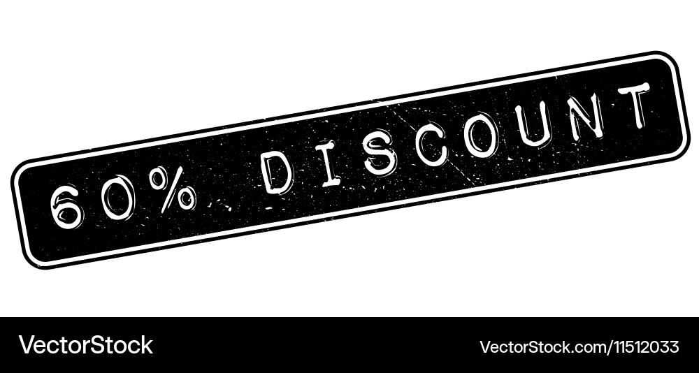 60 percent discount rubber stamp Royalty Free Vector Image