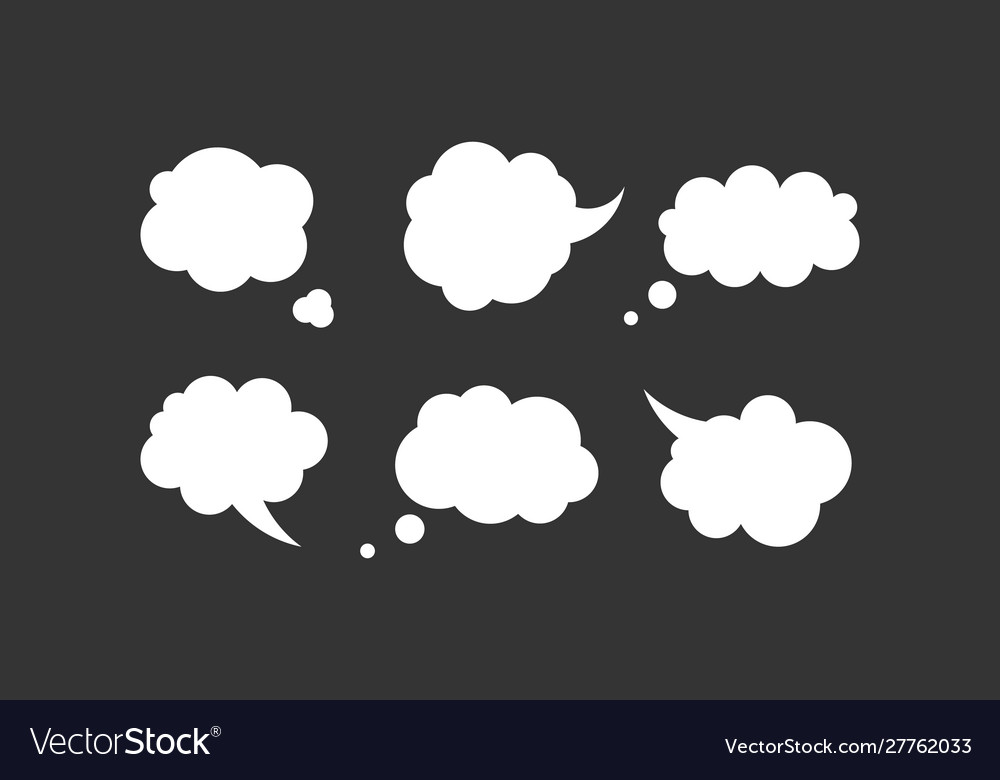 Blank empty speech bubble collection Royalty Free Vector