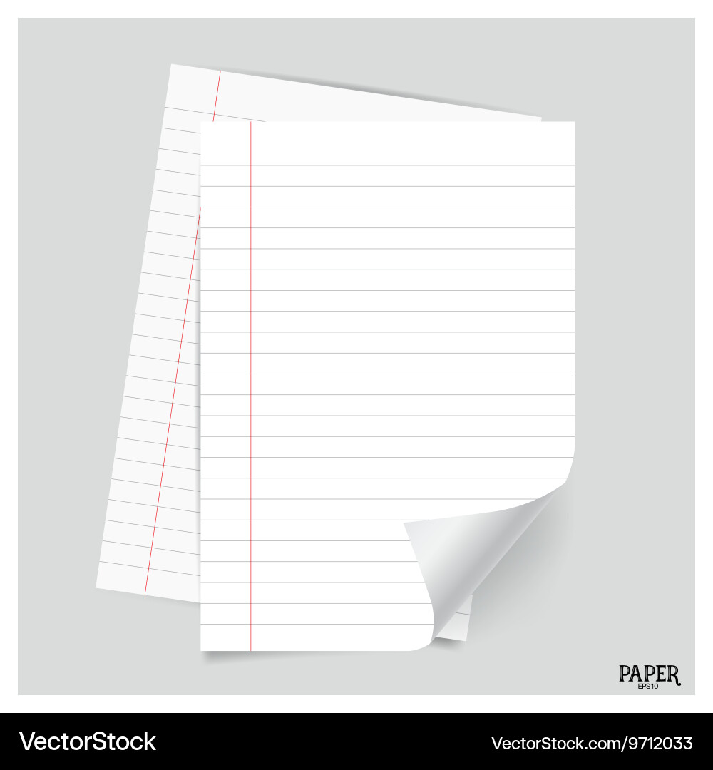 Collection of white papers ready for your message Vector Image