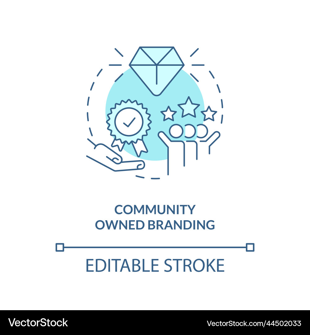 Community owned branding turquoise concept icon Vector Image