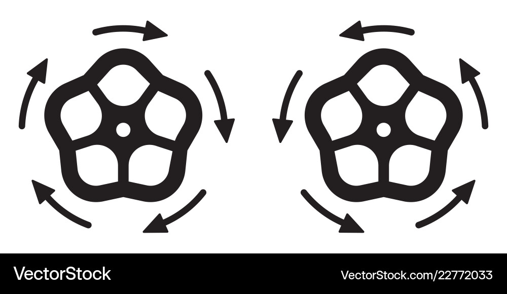 Icon to open and close faucet Royalty Free Vector Image