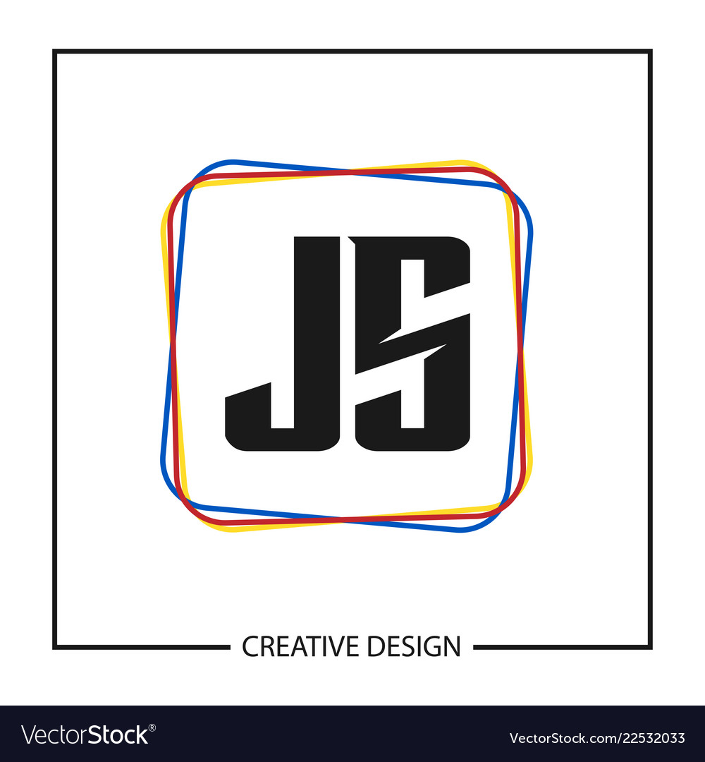 Initial letter js logo template design Royalty Free Vector