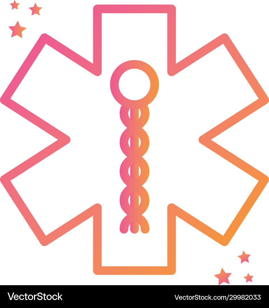 Isolated medical symbol gradient style icon Vector Image