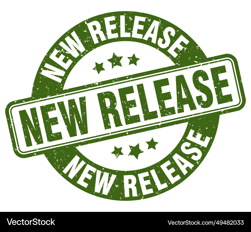 New release stamp new release label round grunge Vector Image
