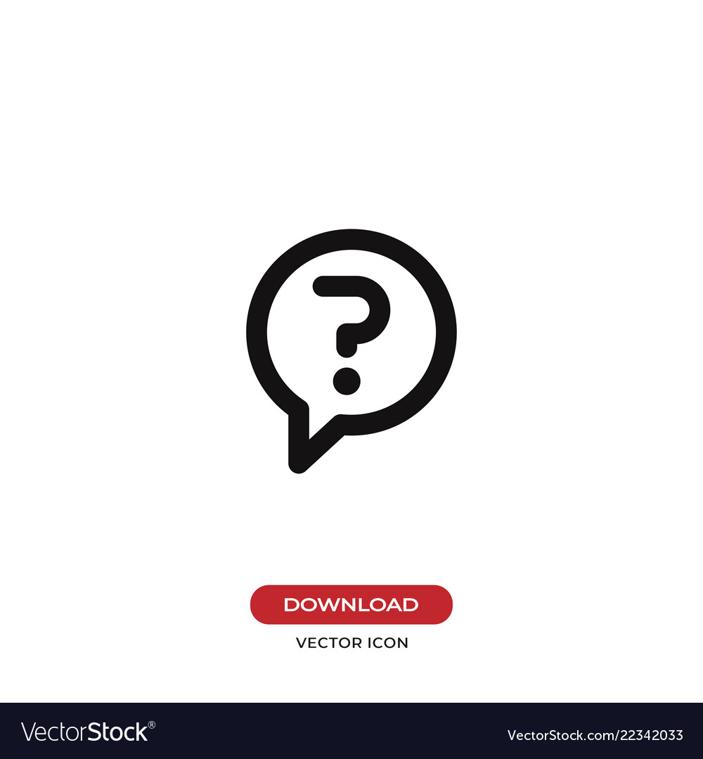 Question mark in a speech bubble icon Royalty Free Vector