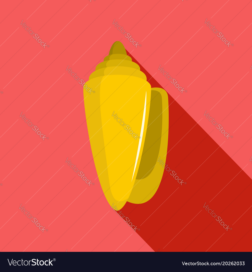 Shell icon flat style Royalty Free Vector Image