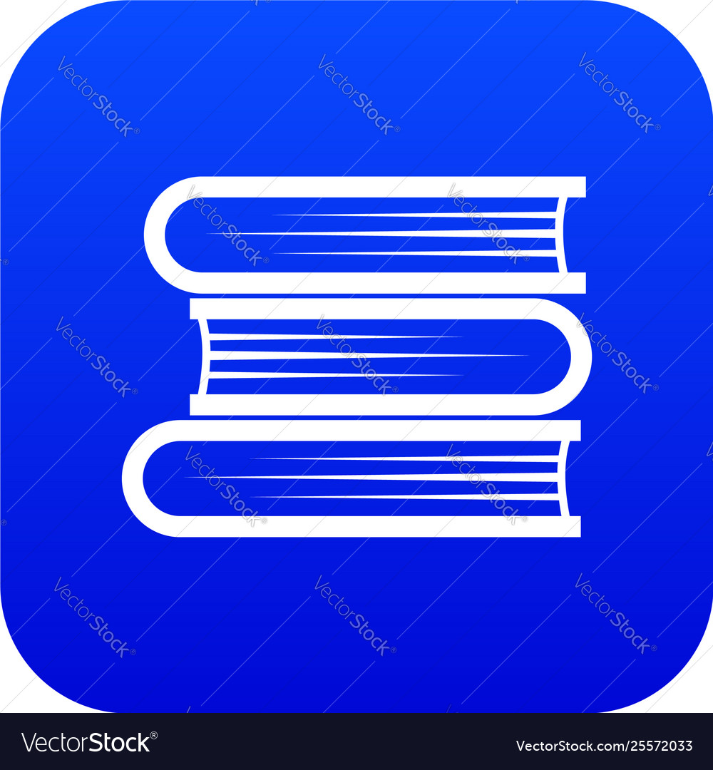 Three tutorial icon digital blue Royalty Free Vector Image