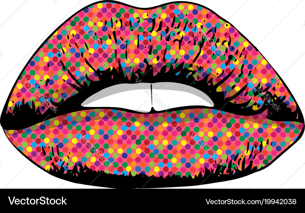 Abstract colorful woman lips Royalty Free Vector Image