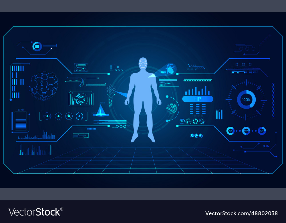 Abstract technology ui futuristic concept human Vector Image Abstract technology ui futuristic concept human Vector Image