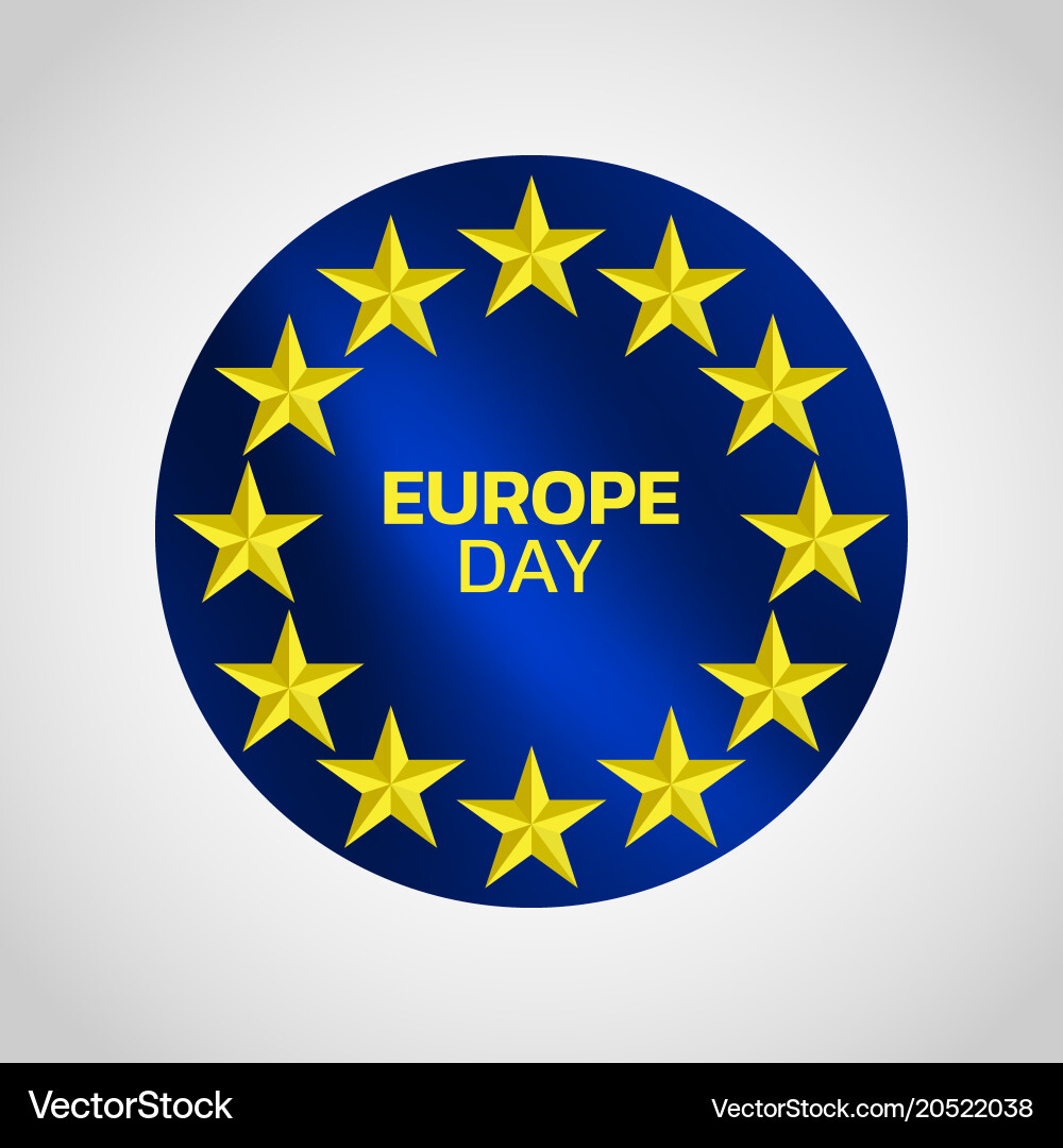 Europe day logo icon design Royalty Free Vector Image