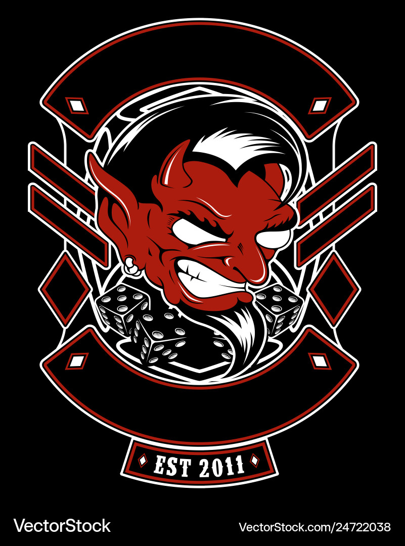 Luciferevilsatanic demon hand drawing Royalty Free Vector