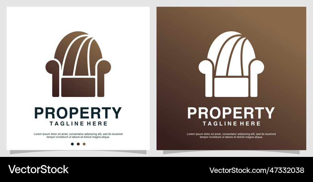 Property logo concept with modern style premium Vector Image