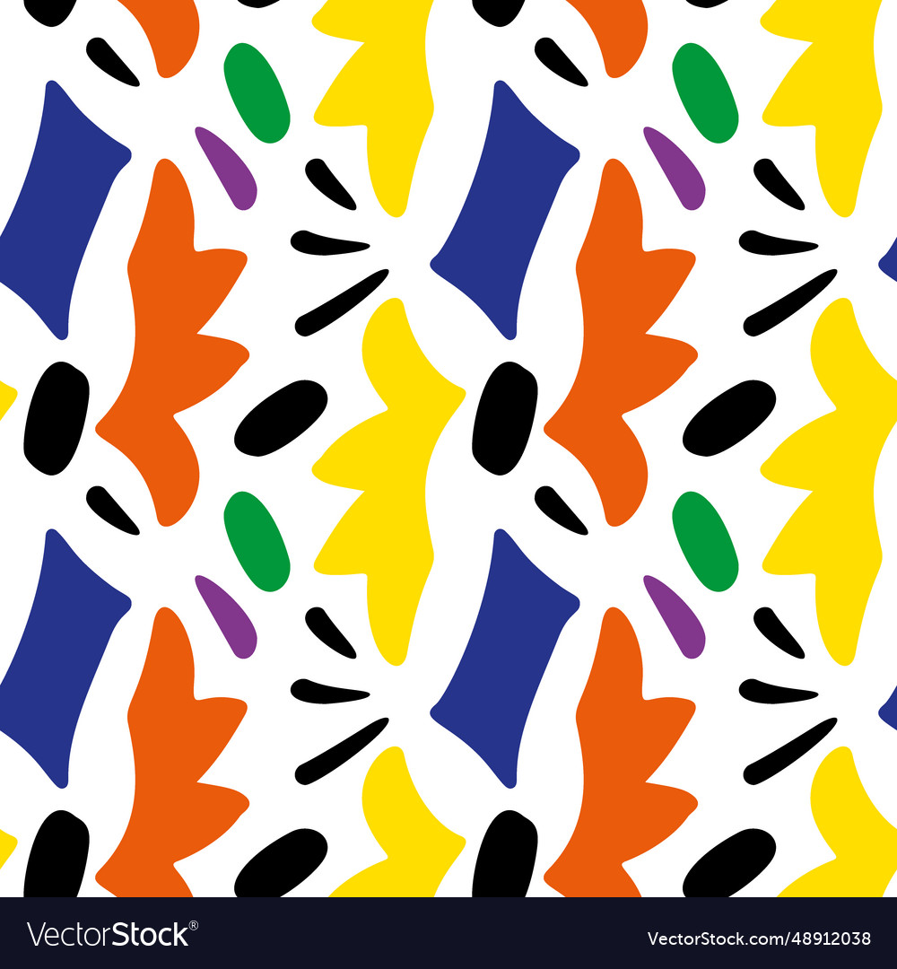 Seamless pattern with a simple abstract drawing Vector Image