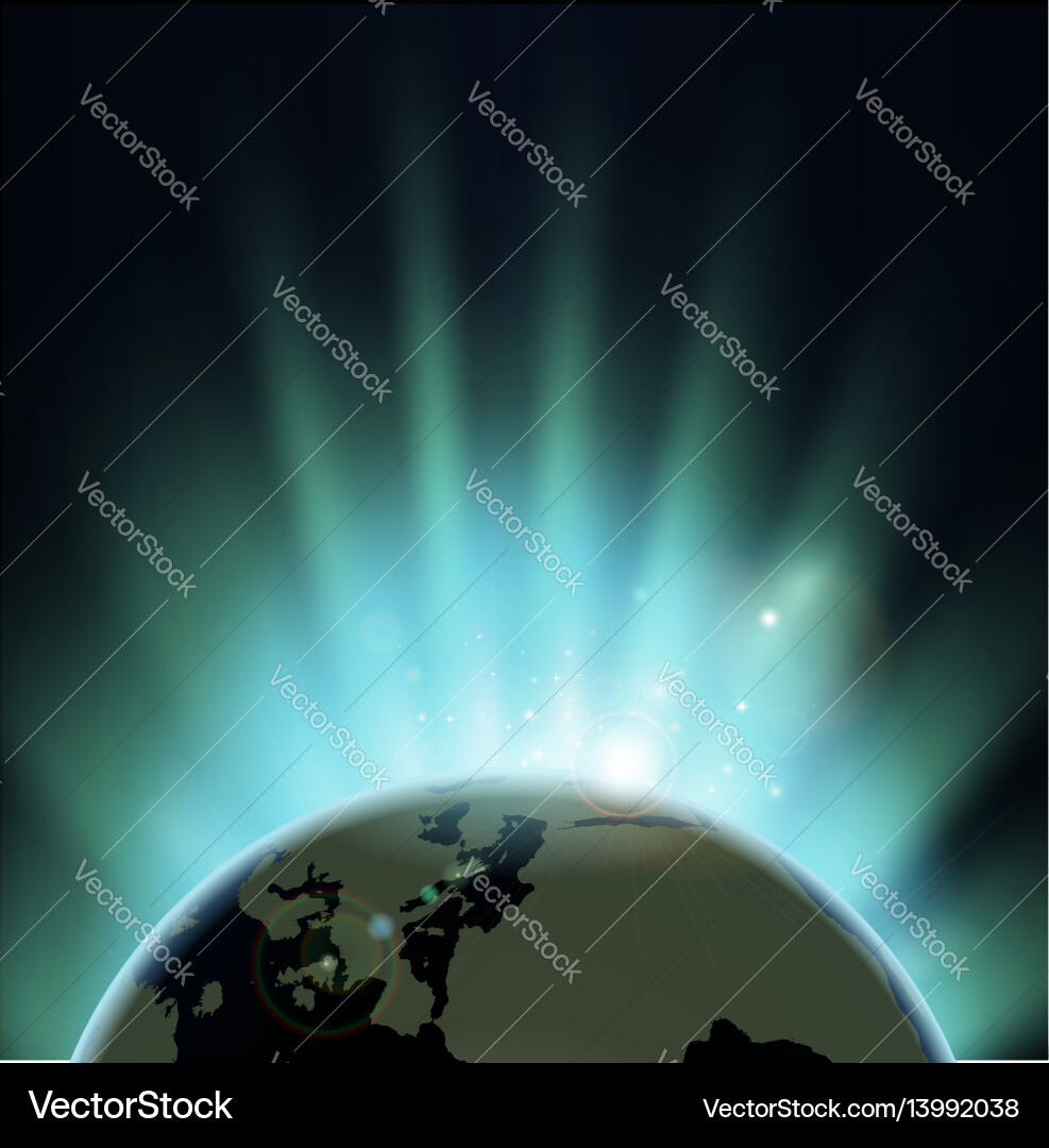 Sun rise background Royalty Free Vector Image - VectorStock