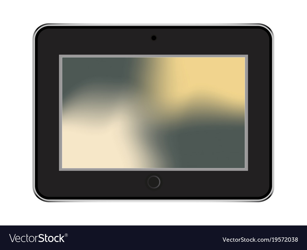 Tablet in ipad style black color with trending Vector Image