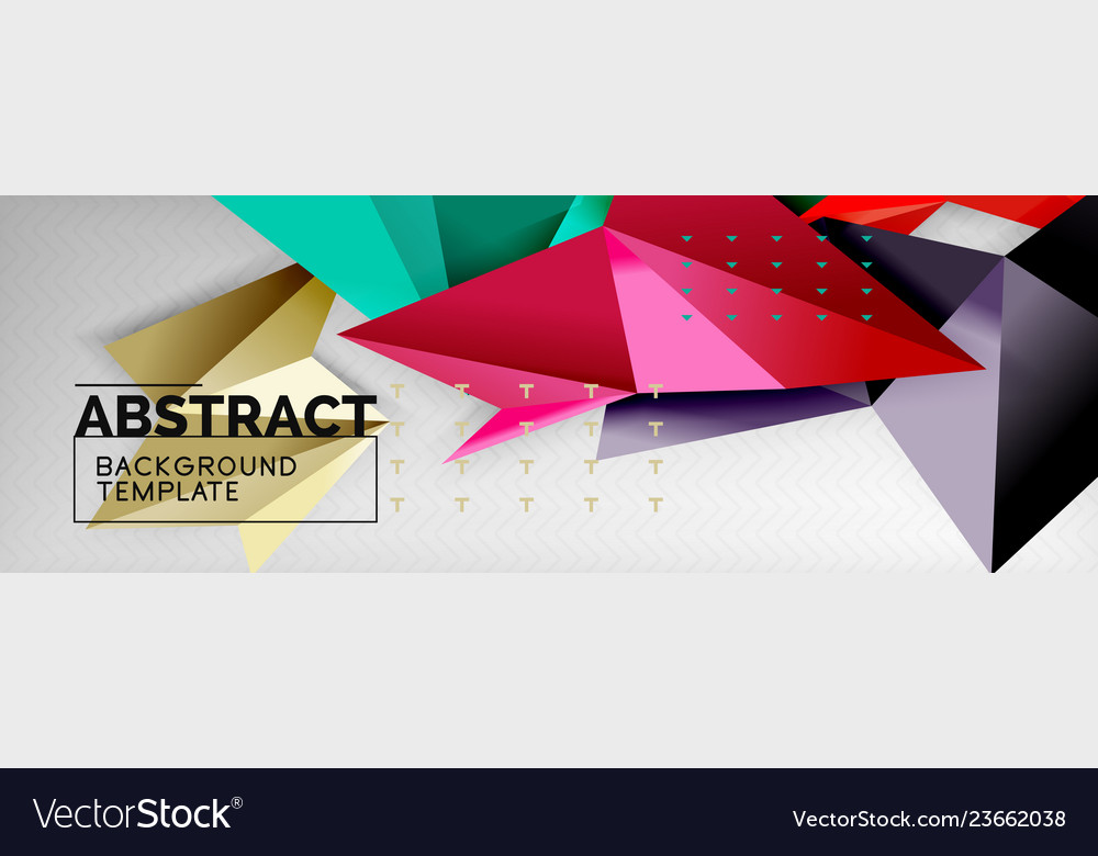 Triangles background techno template Royalty Free Vector