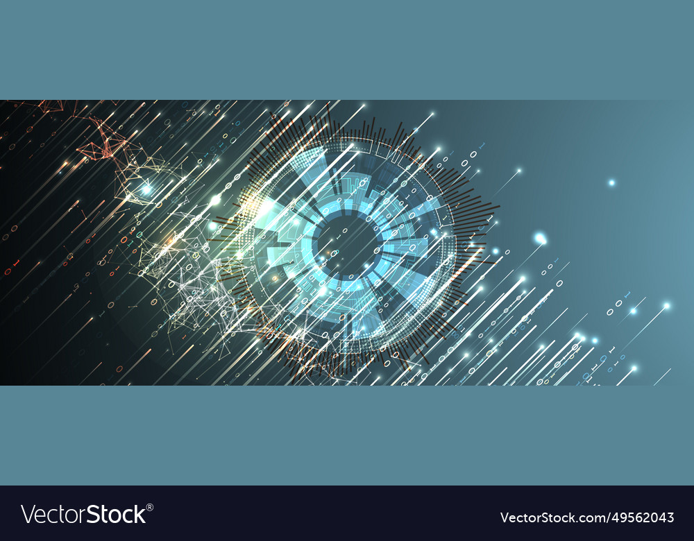 Big Data Abstract Digital Futuristic Royalty Free Vector