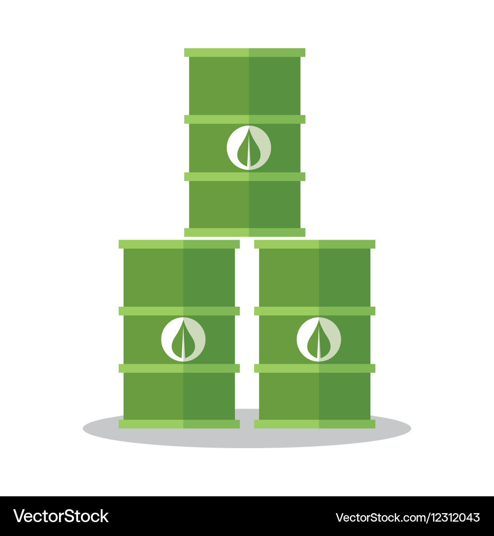 Bio fuel barrel design Royalty Free Vector Image