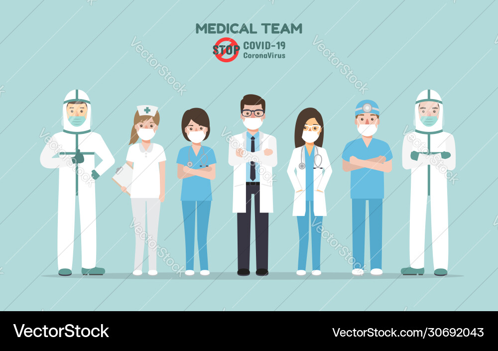 Doctors and medical team Royalty Free Vector Image