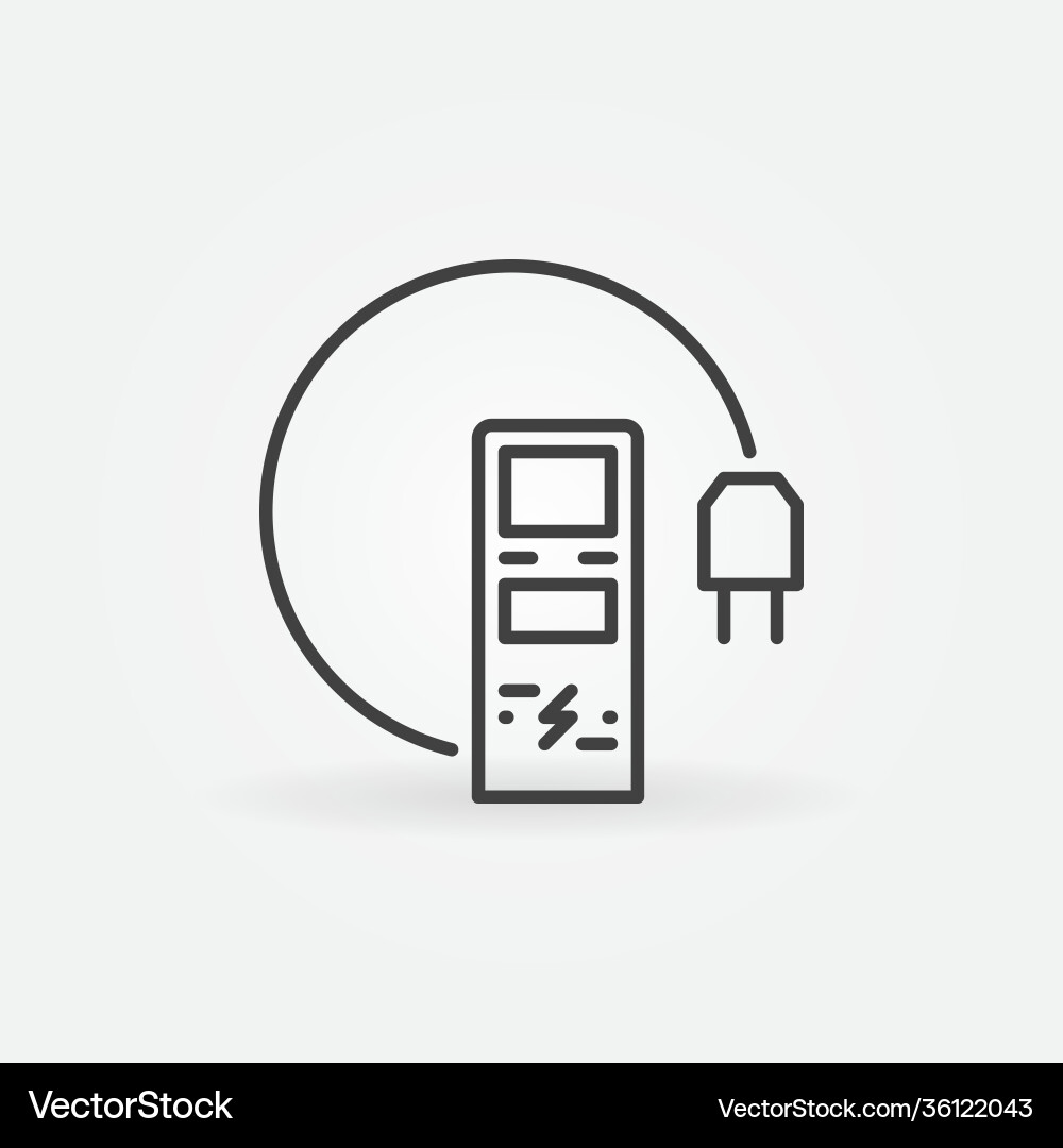 Electric vehicle charging station concept Vector Image