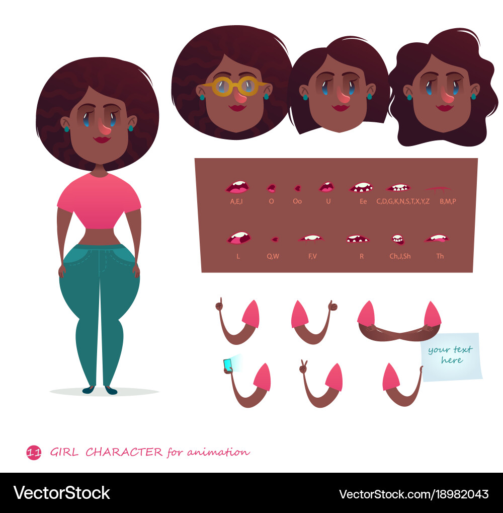 Girl character for your scenes Royalty Free Vector Image