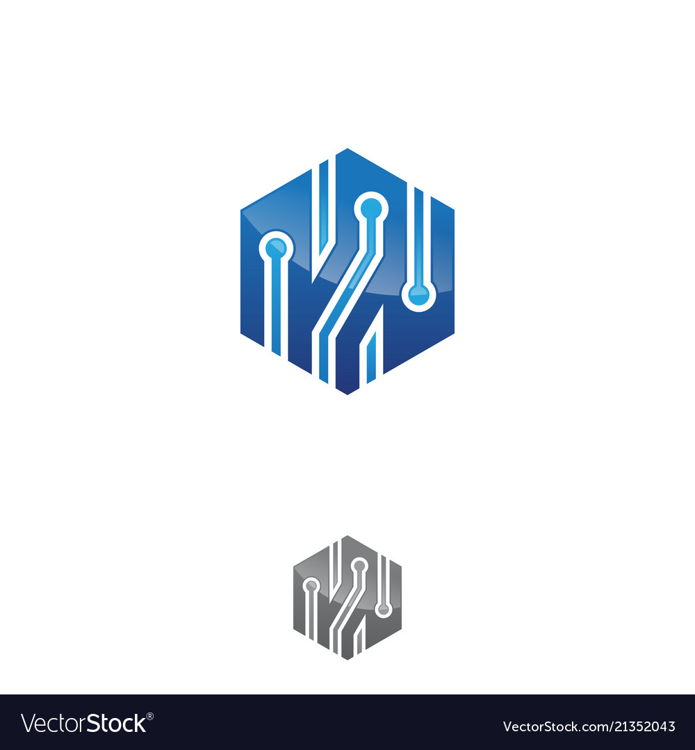 Hexagon tech Royalty Free Vector Image - VectorStock