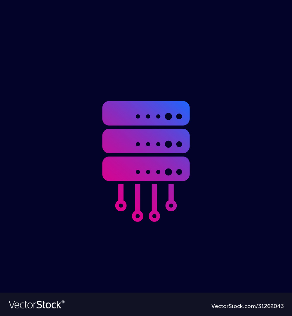 Mainframe server cloud data storage icon Vector Image Mainframe server cloud data storage icon Vector Image