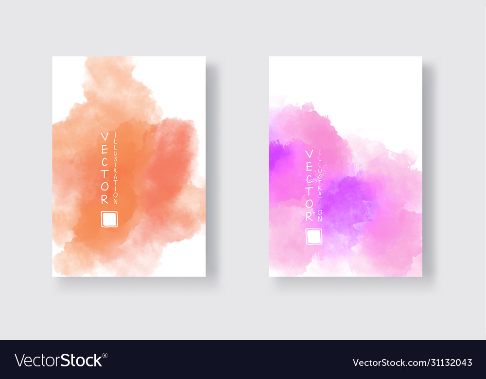 Set bright colorful watercolor background Vector Image