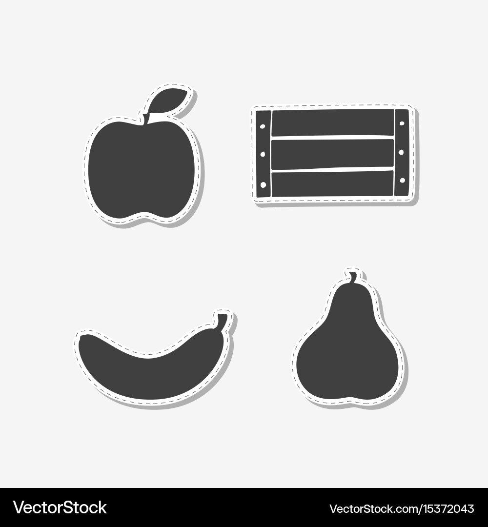 Set of hand drawn stickers Royalty Free Vector Image