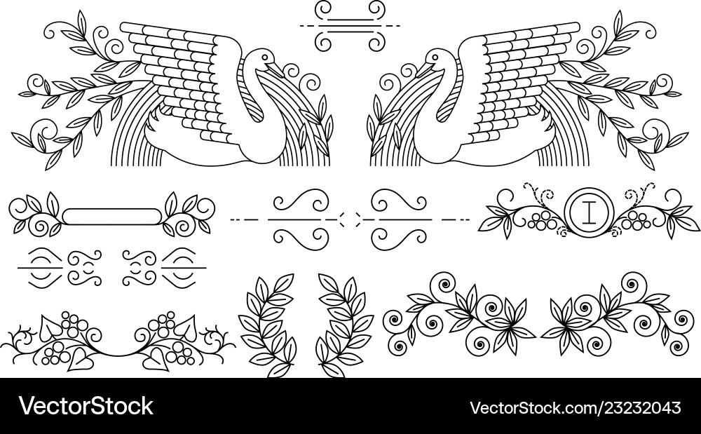 Set of text delimiters Royalty Free Vector Image