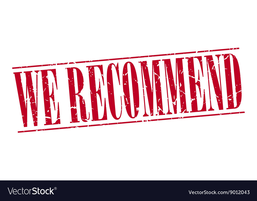 We recommend red grunge vintage stamp isolated Vector Image