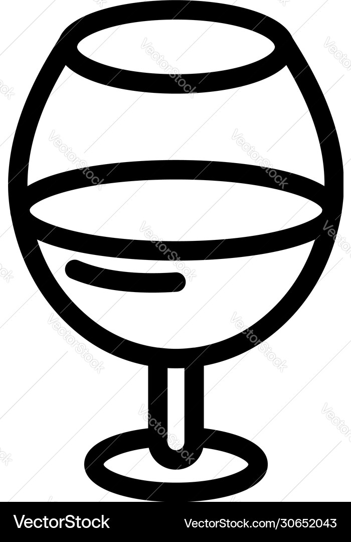 Wine glass icon outline style Royalty Free Vector Image