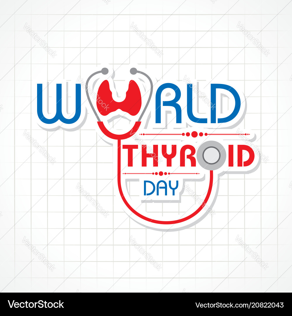 World thyroid day poster - medical concept Vector Image