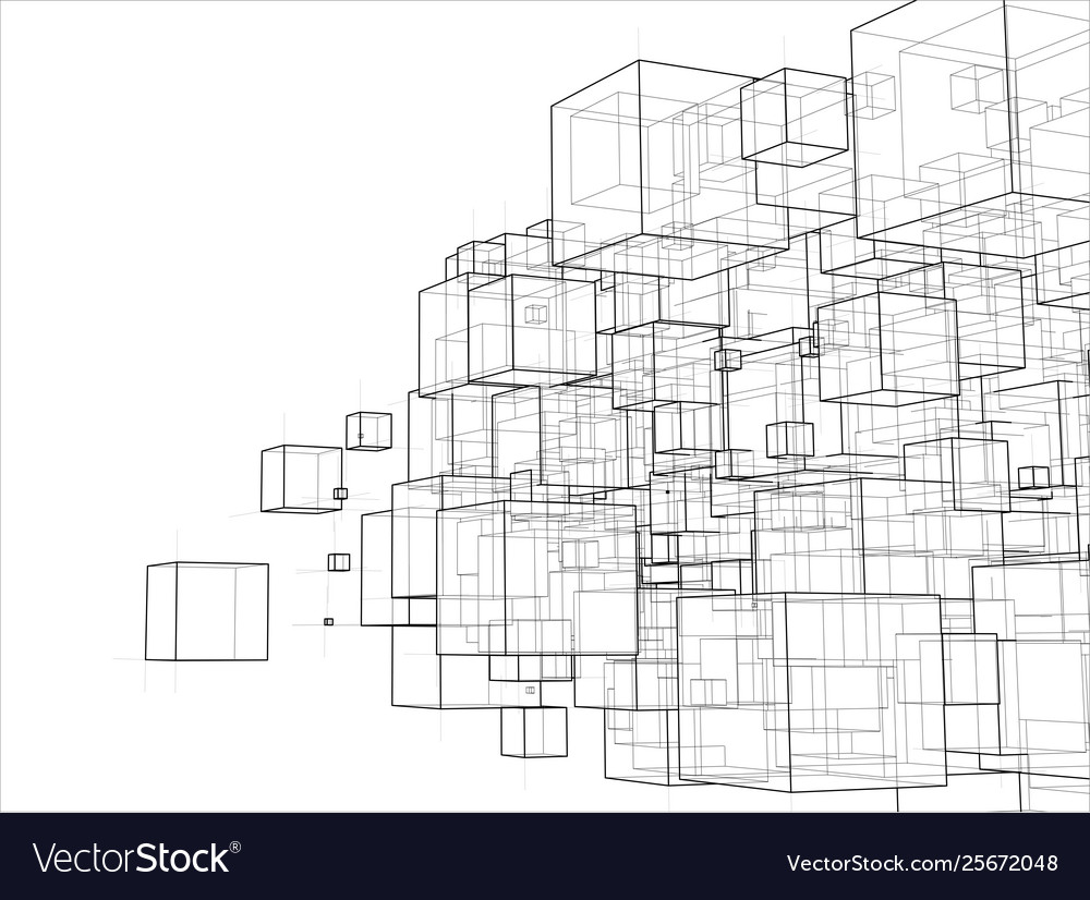 Abstract boxes background Royalty Free Vector Image