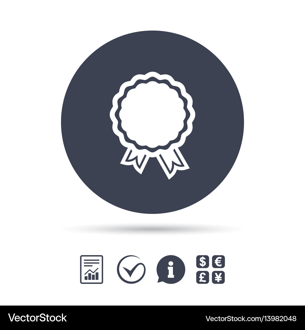 Award icon best guarantee symbol Royalty Free Vector Image