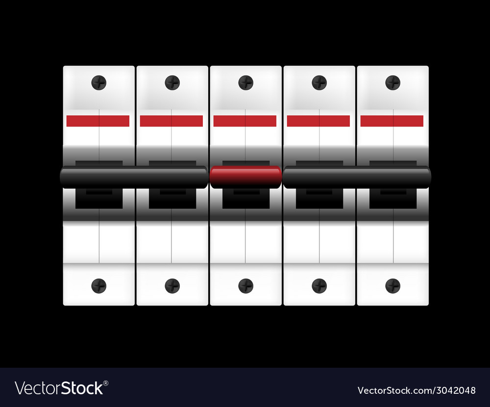 Circuit breakers Royalty Free Vector Image - VectorStock