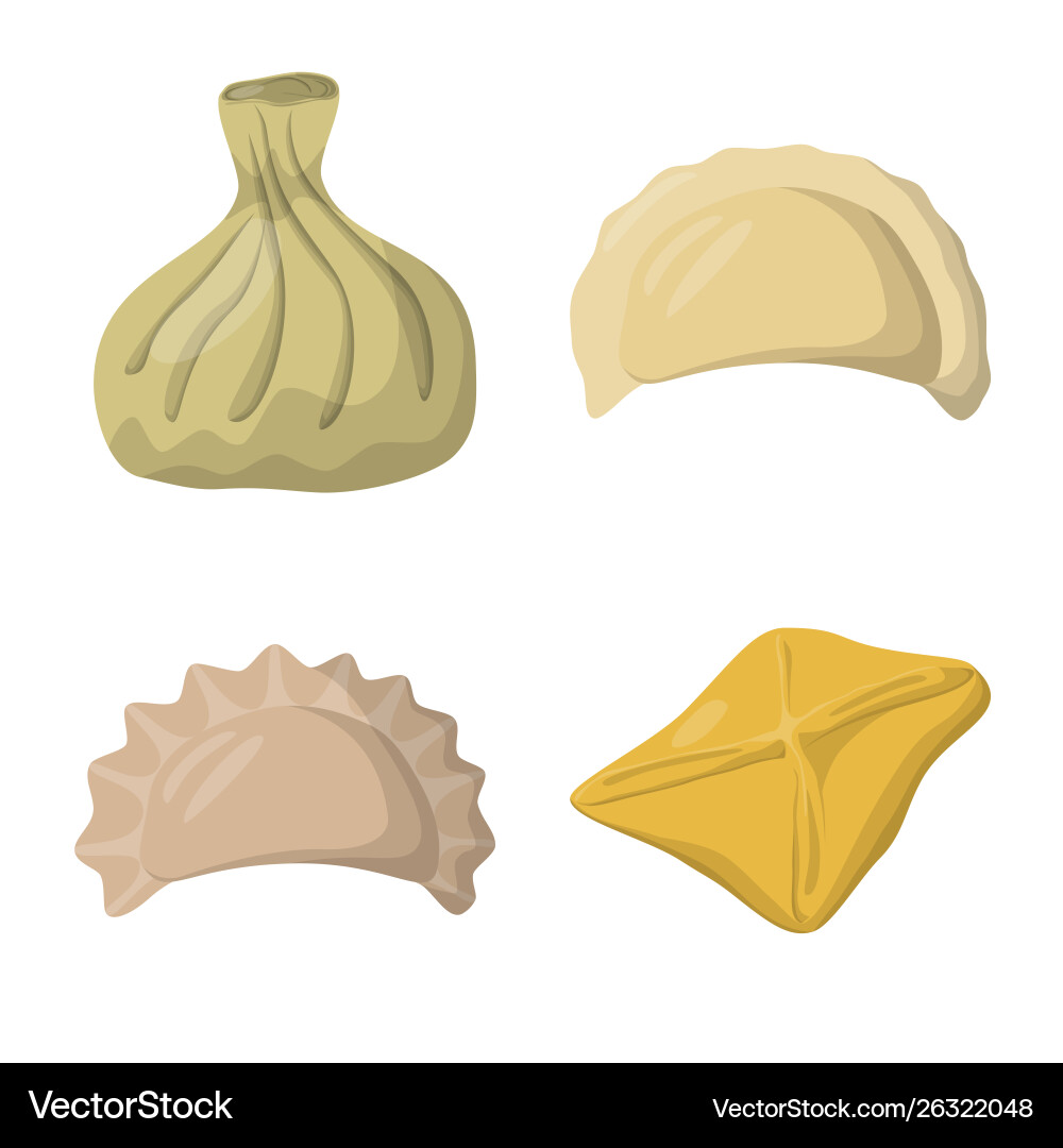 Dumplings and food symbol Royalty Free Vector Image