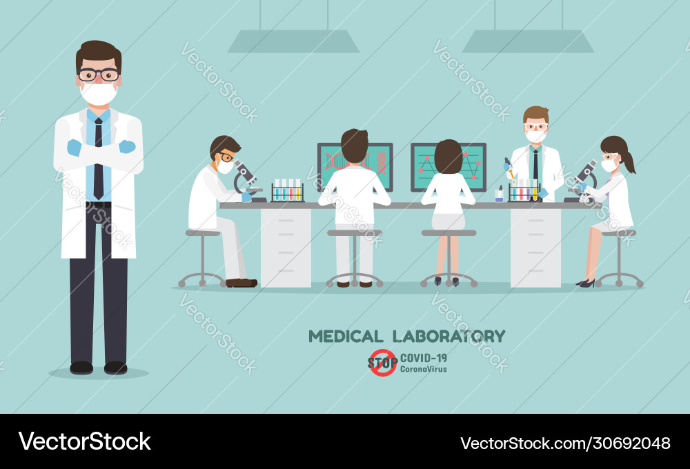 Medical science laboratory Royalty Free Vector Image