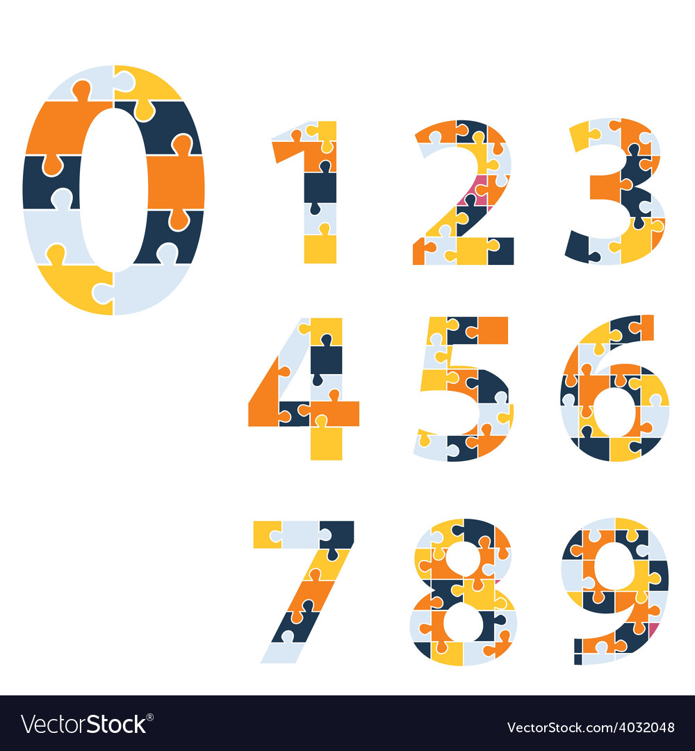 Numbers set Royalty Free Vector Image - VectorStock
