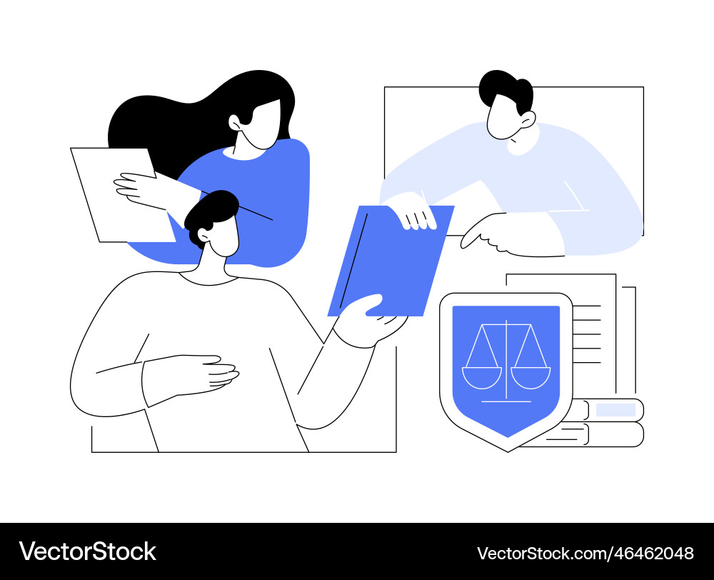Provide legal advice abstract concept Royalty Free Vector