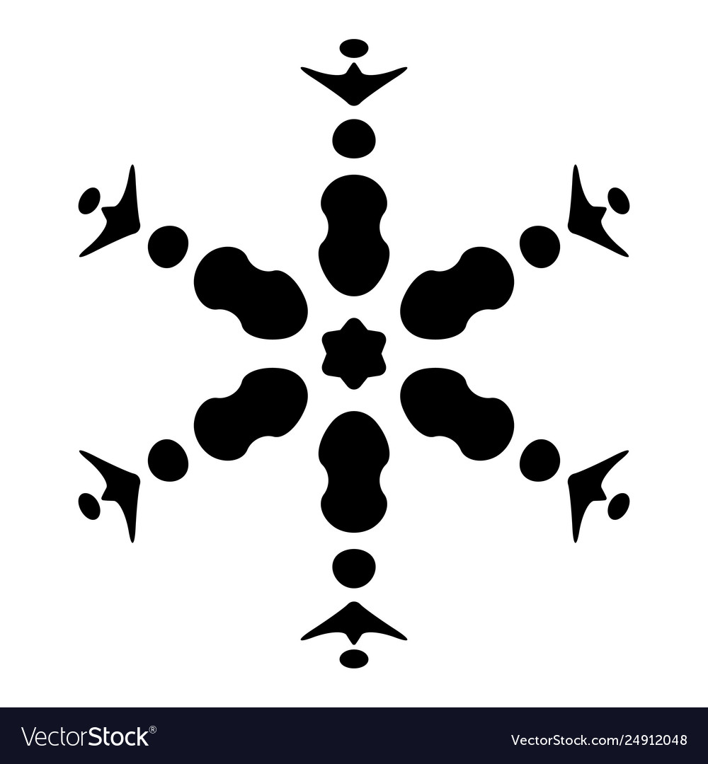 Simple snowflake isolated Royalty Free Vector Image