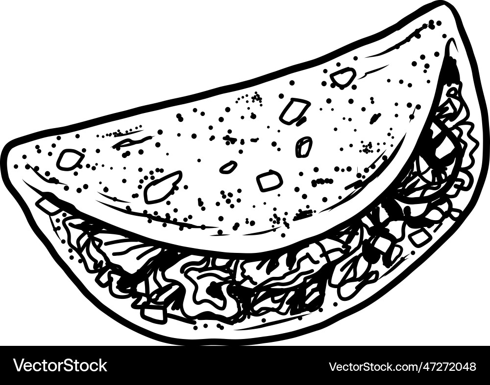 Tacos birria taco quesabirria quesadilla drawing Vector Image