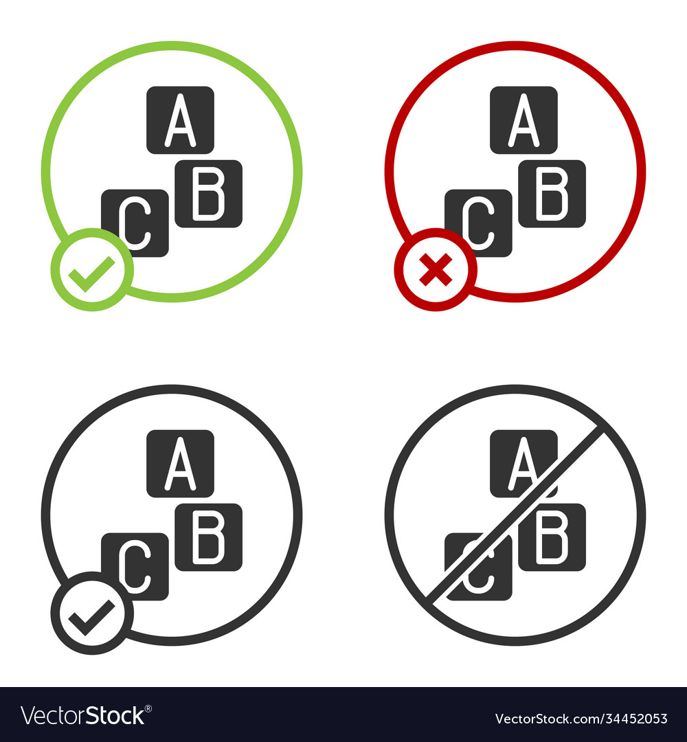 Black abc blocks icon isolated on white background