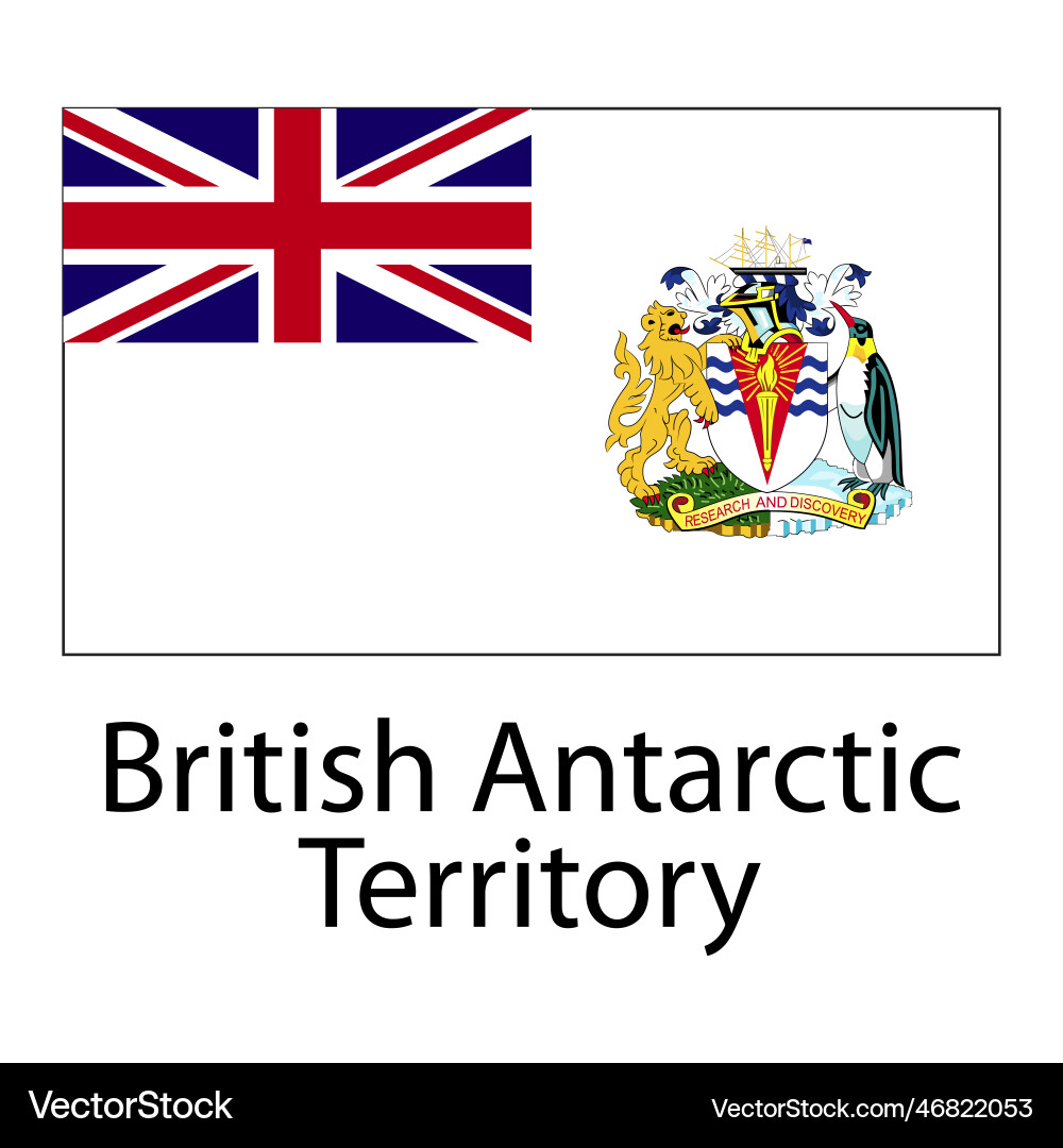 British antarctic territory national flag Vector Image