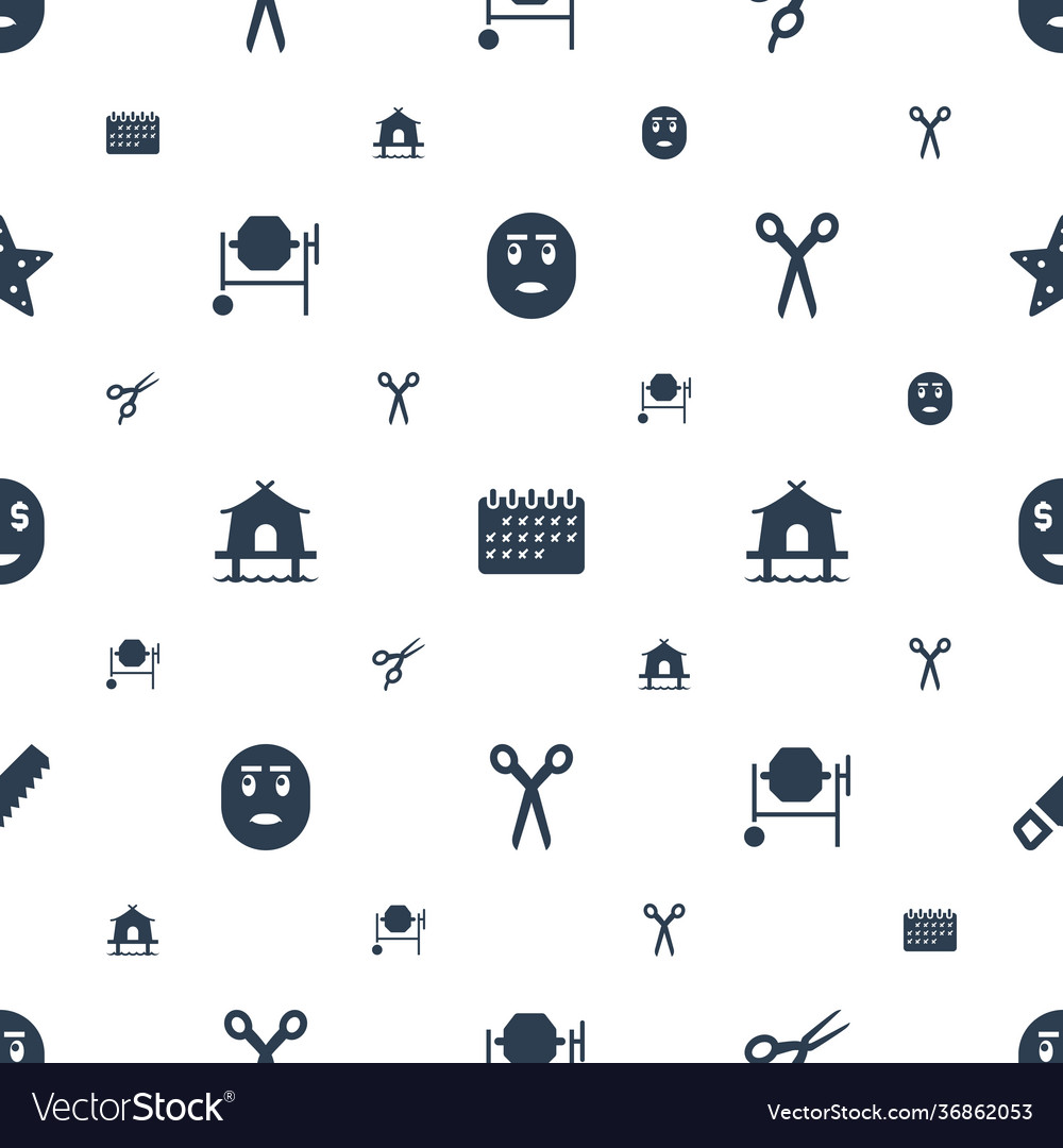 Clipart icons pattern seamless white background Vector Image