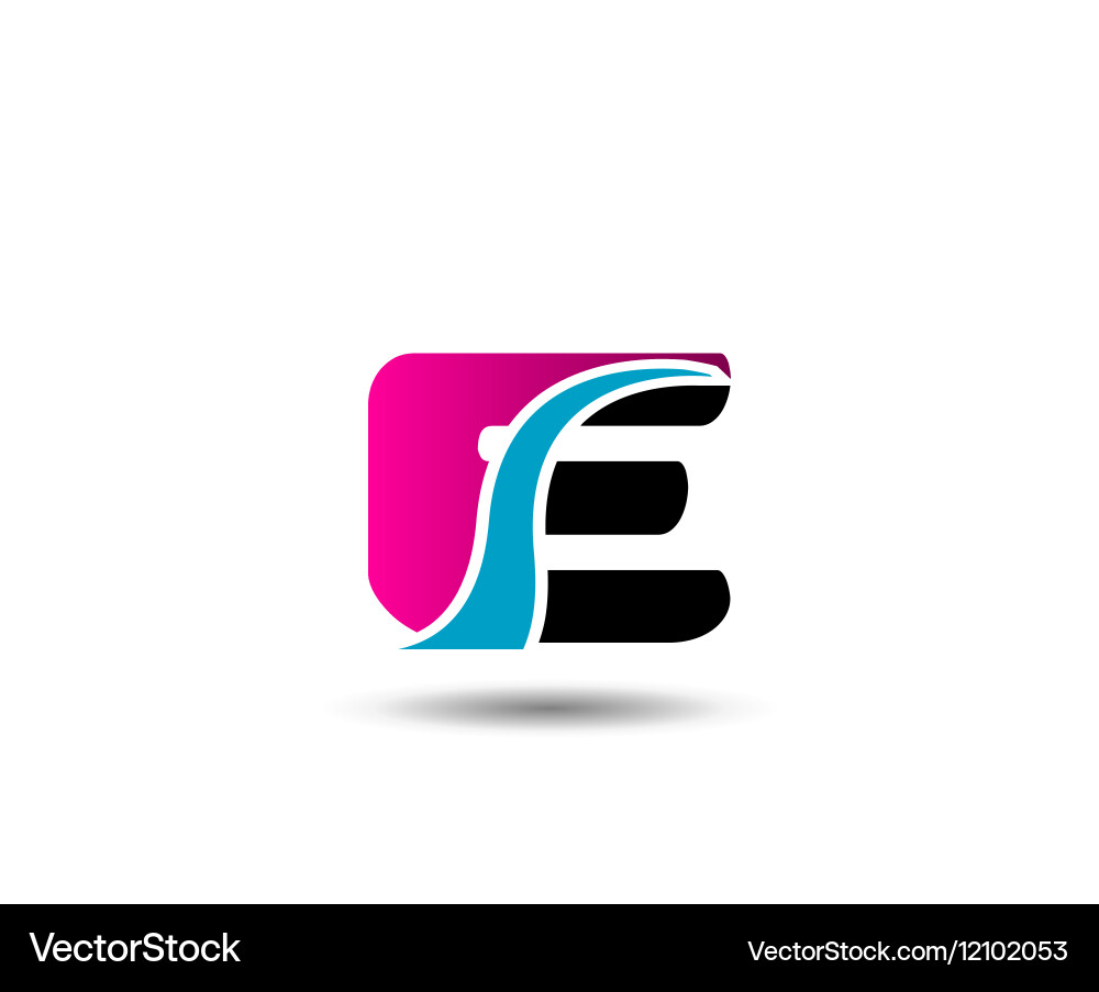 Corporate logo e letter company design temp Vector Image