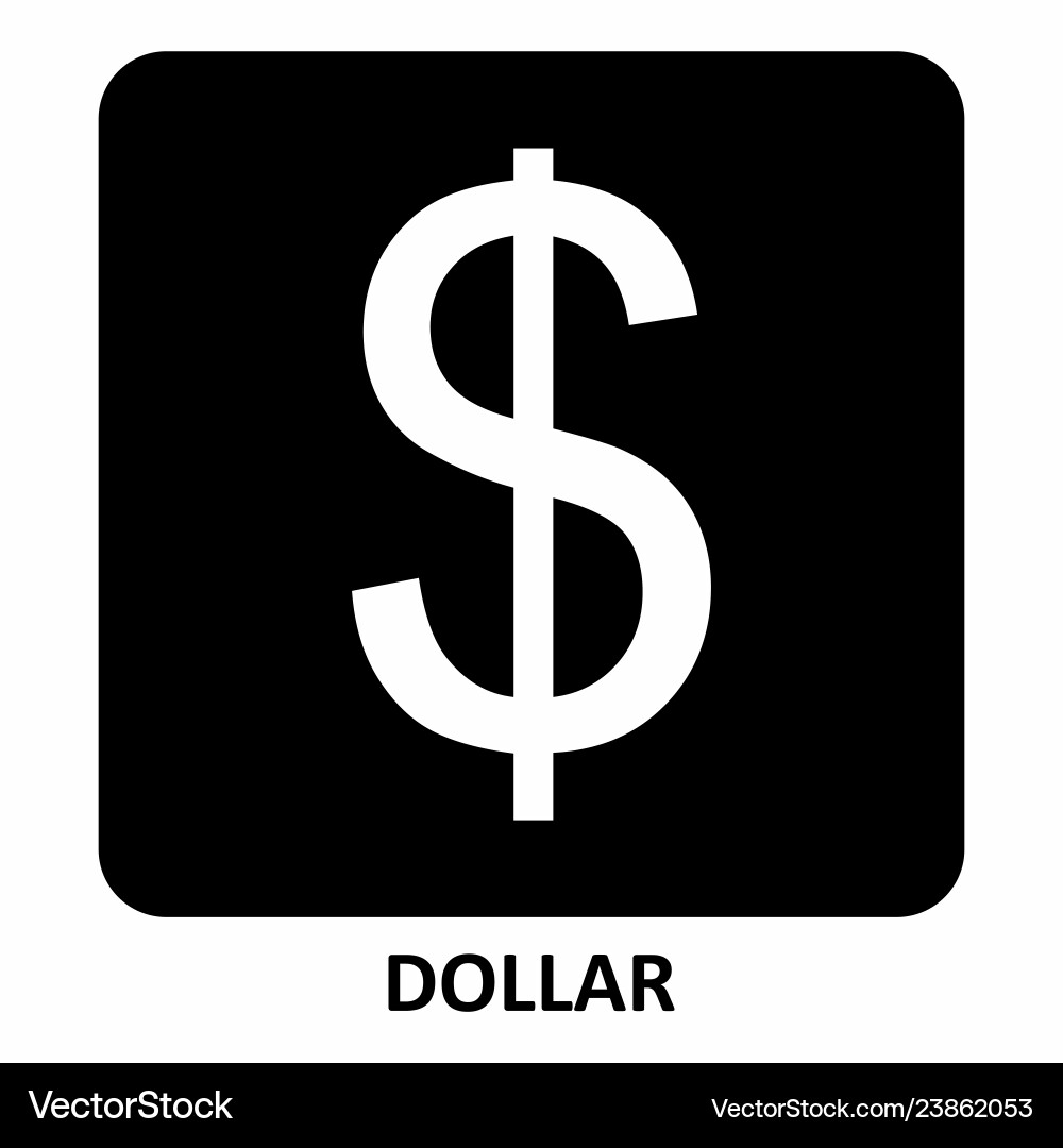 Dollar symbol Royalty Free Vector Image - VectorStock