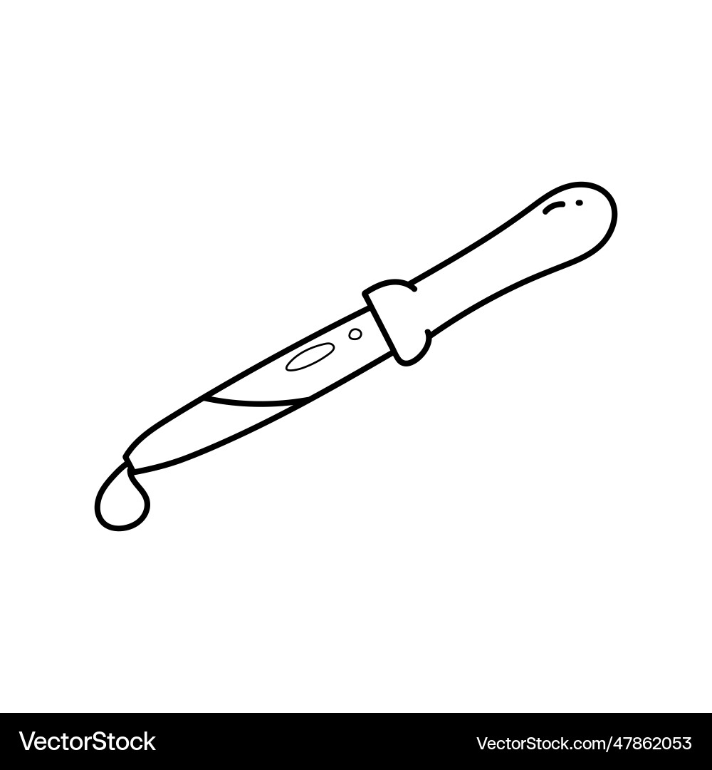 Dropper doodle outline Royalty Free Vector Image
