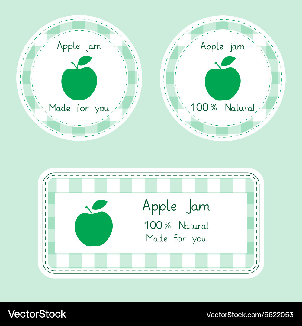 Fruit collection for design labels for homemade Vector Image